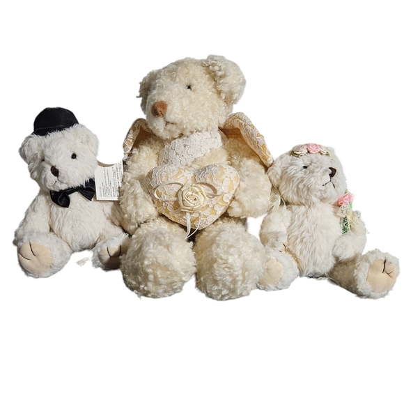 Russ | Toys | Russ Bears Plush Lot3 Bride Groom Set Nwt Harmony Angel ...